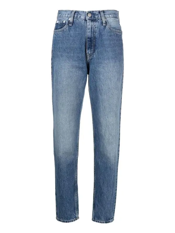 Calvin Klein High-rise Tapered-leg Jeans - Blue