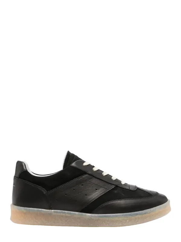 MAISON MARGIELA Leather Lace-up Sneakers - Black