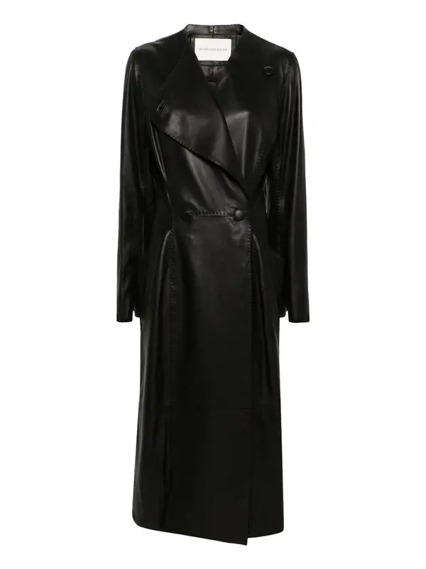BY MALENE BIRGER Sirrena Leather Coat - Black