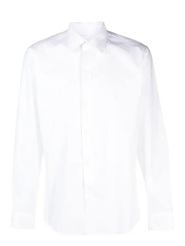 FURSAC Straight-point Collar Cotton Shirt - White