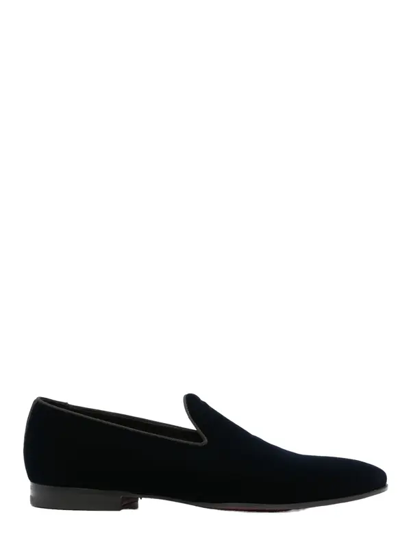 Tagliatore Velvet Slip-on Loafers - Blue