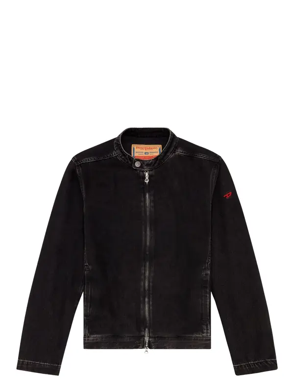 Diesel D-glory Denim Moto Jacket - Black