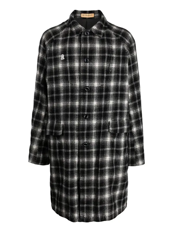 UNDERCOVERISM Check-pattern Wool Coat - Black