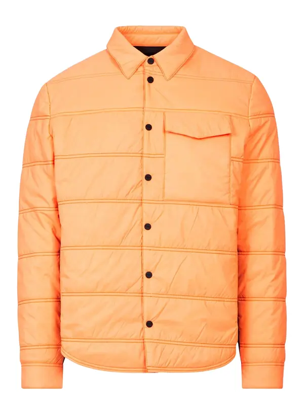 Aztech Mountain Loge Peak Quilted Shirt Jacket - Orange