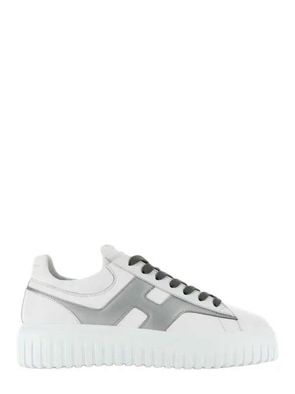 Hogan H-stripes Lace-up Sneakers - White
