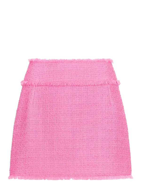 Dolce & Gabbana High-waist Tweed Miniskirt - Pink