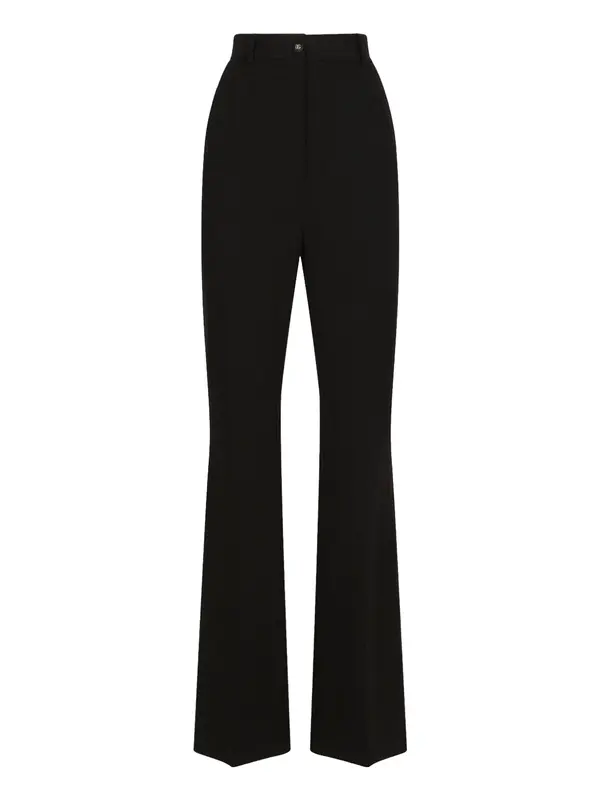 Dolce & Gabbana High-waisted Flared Trousers - Black