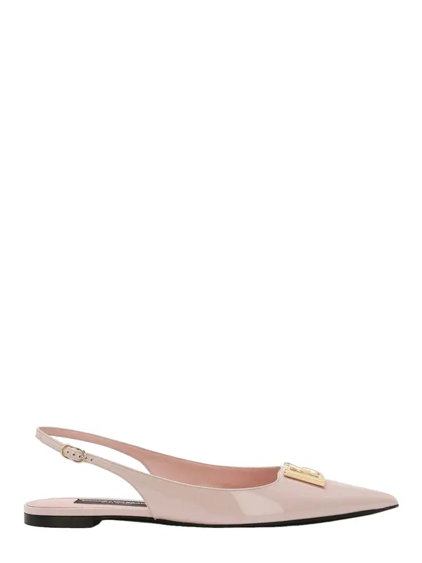 Dolce & Gabbana Leather Slingback Ballerinas - Pink