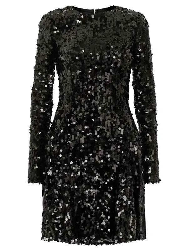 Dolce & Gabbana Sequin-embellished Mini Dress - Black