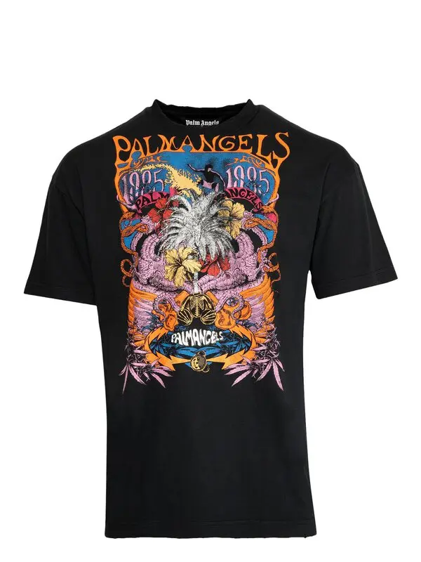 Palm Angels Palm Concert Print T-shirt /multicolor - Black