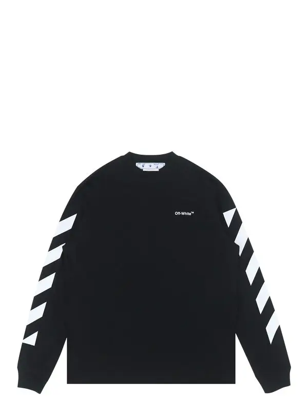 Off-White Diag Helvetica Skate Long-sleeve Tee /white - Black
