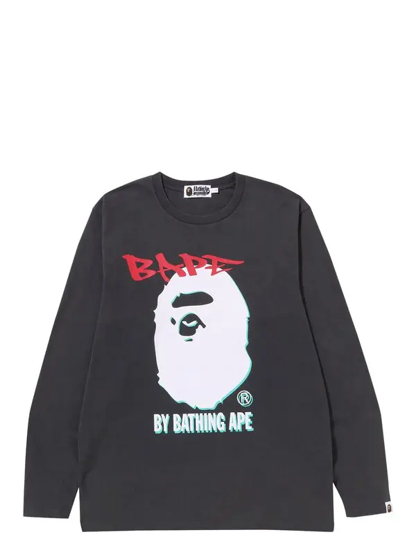 A BATHING APE Double Print Long-sleeve Tee - Black
