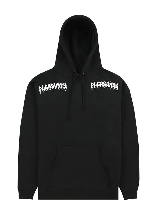 PLEASURES Ripped Hoodie - Black