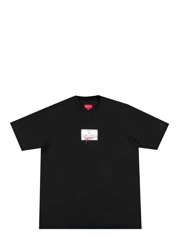 Supreme Signature Label Short-sleeve Top - Black