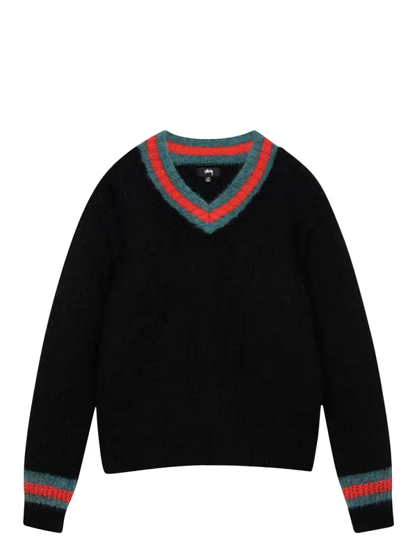 StÜssy Mohair Tennis Sweater - Black