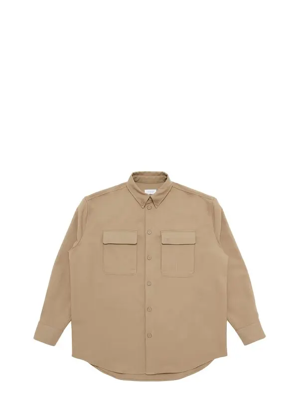 Off-White Emblem Drill Military Overshirt - Tan