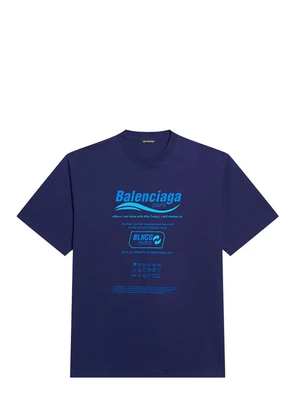 Balenciaga Boxy T-shirt - Blue