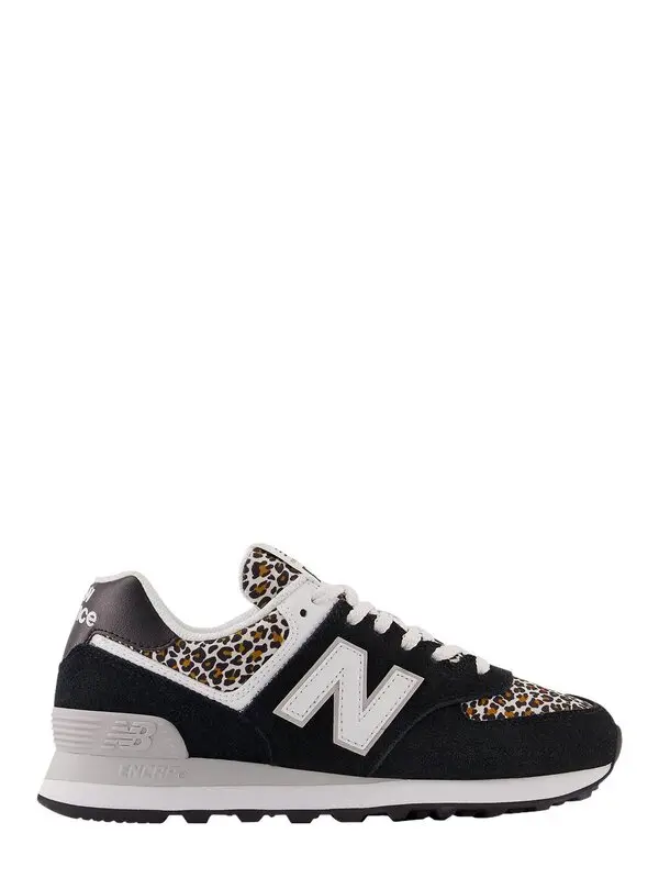 NEW BALANCE 574 Leopard Sneakers - Black