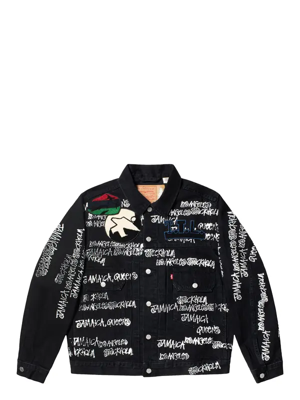 StÜssy X Denim Tears X Our Legacy Ttl Denim Jacket - Black