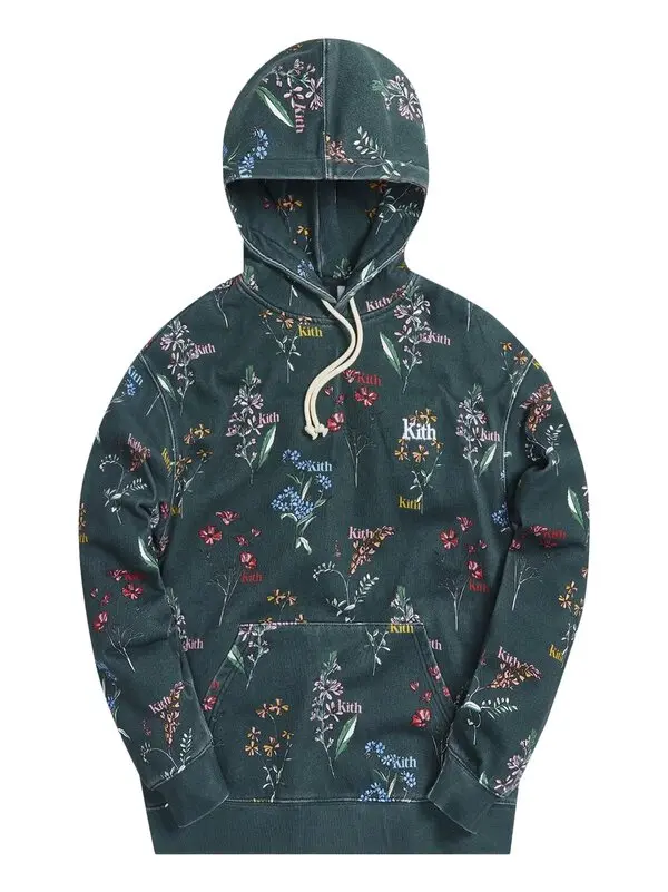 Kith Botanical Floral Williams Iii Hoodie - Green