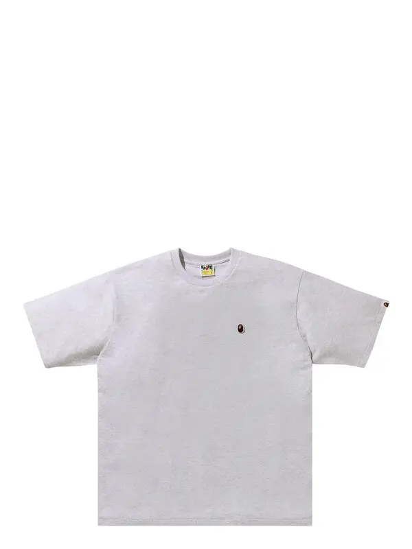 A BATHING APE Ape Head One Point Tee - Grey
