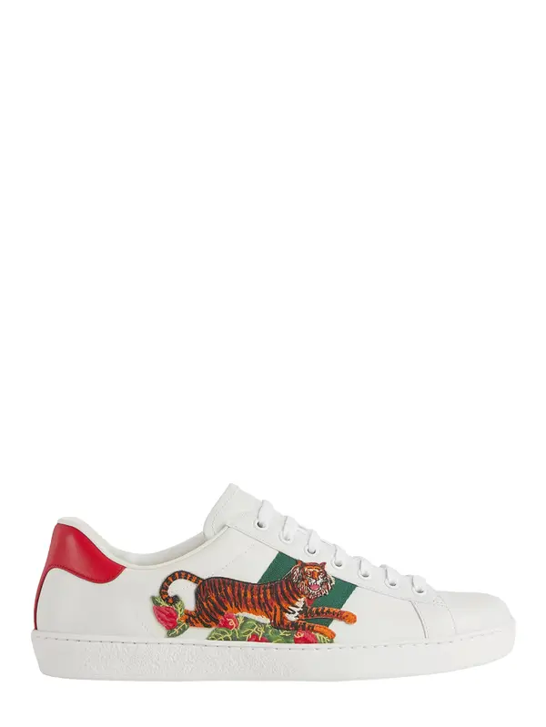 Gucci Ace Lunar New Year Tiger Sneakers - White