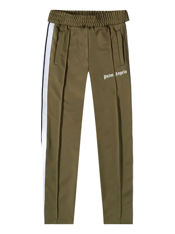 Palm Angels Slim Track Pants 'military/white - Green