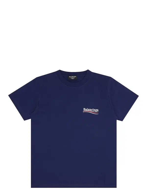 Balenciaga Small Fit T-shirt 'pacific /white - Blue