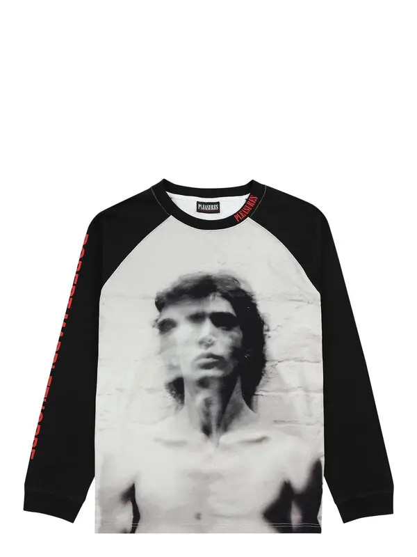 PLEASURES Self Portrait Raglan Long-sleeve - Black