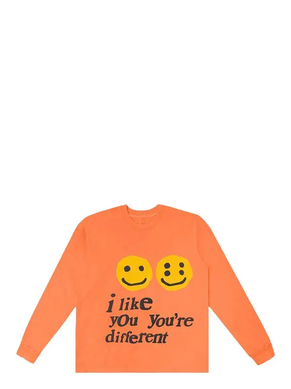 CACTUS PLANT FLEA MARKET I Like You You're Different Long-sleeve Tee 'neon - Orange