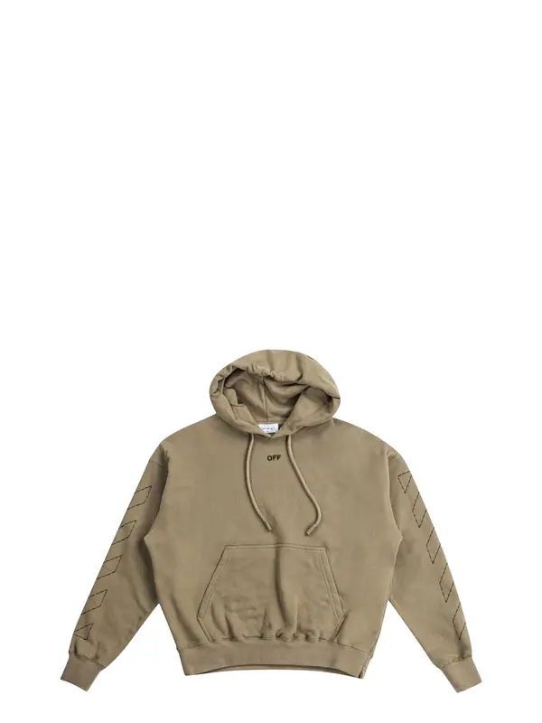 Off-White Off Stitch Skate Hoodie - Tan