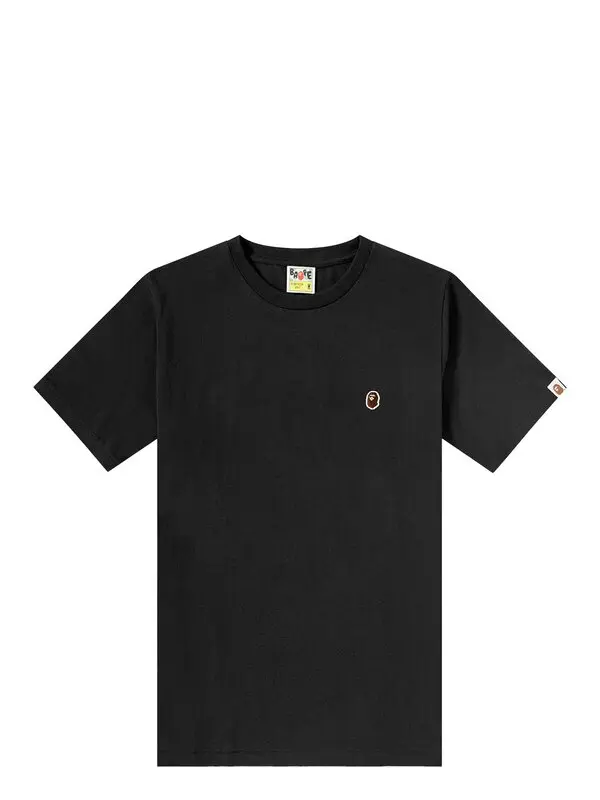 A BATHING APE Ape Head One Point Tee - Black