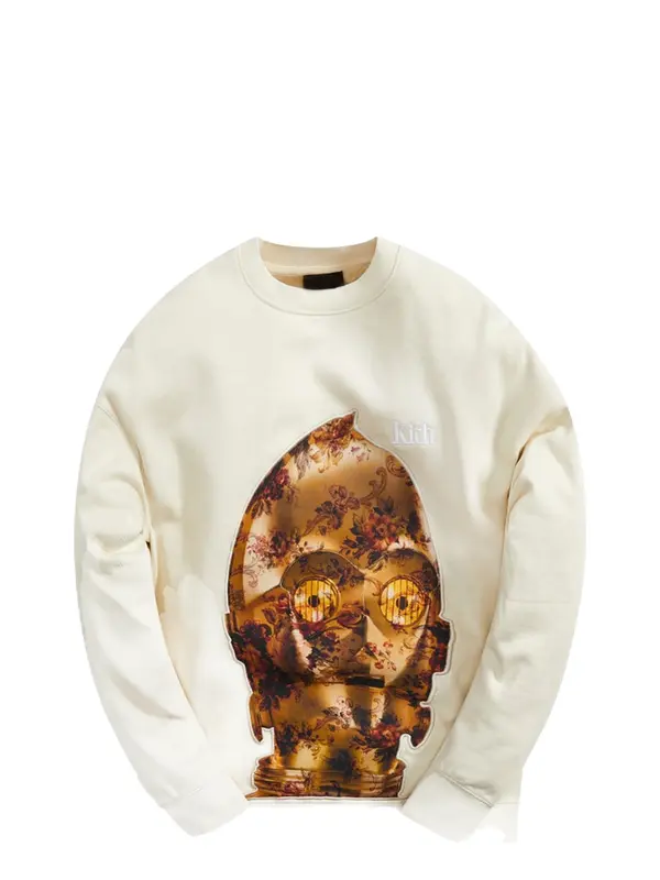 Kith For Star Wars C-3po Crewneck Waffle - Cream