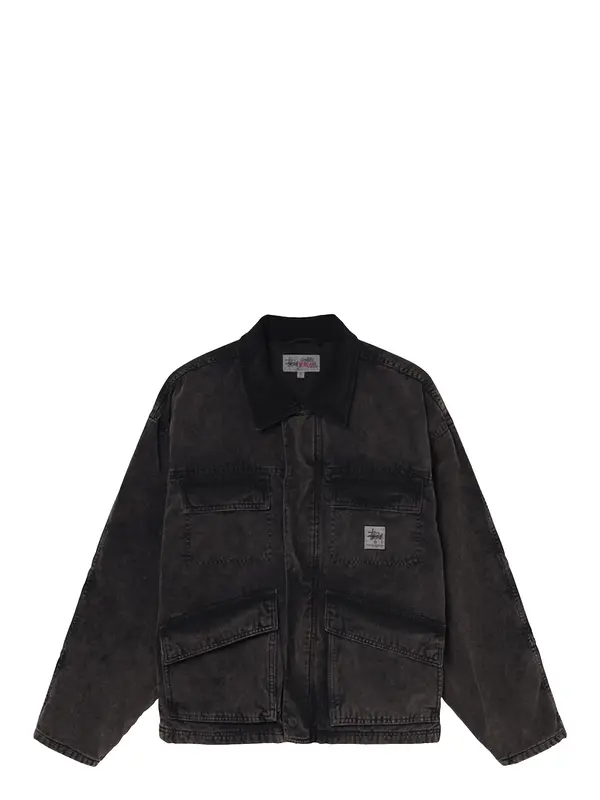 StÜssy Washed Canvas Shop Jacket - Black