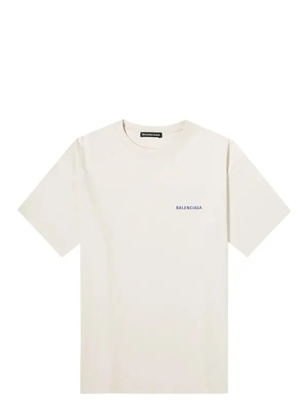 Balenciaga Badge Logo Tee - White
