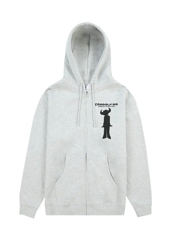 PLEASURES High Times Zip Hoodie - Grey