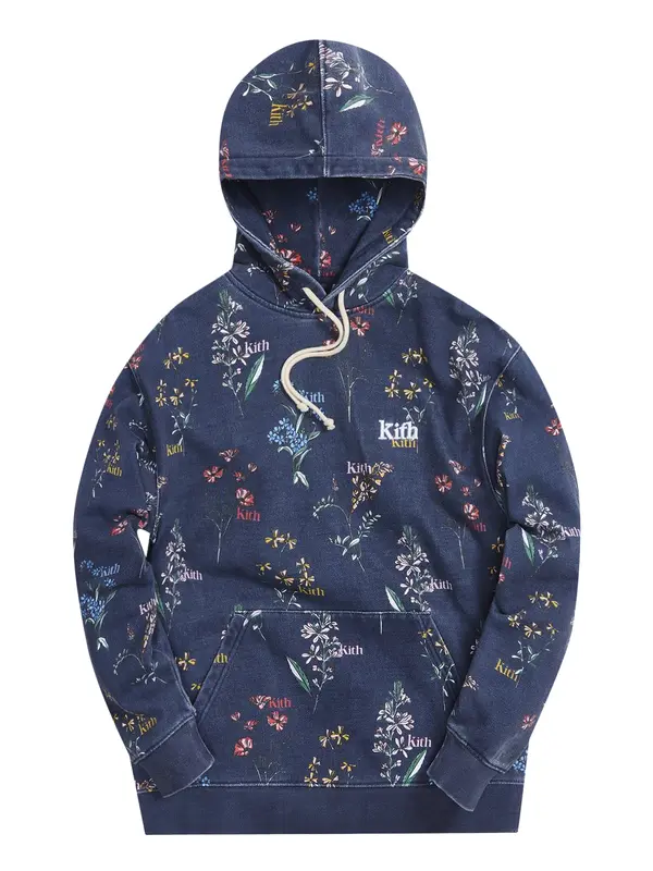 Kith Botanical Floral Williams Iii Hoodie - Blue