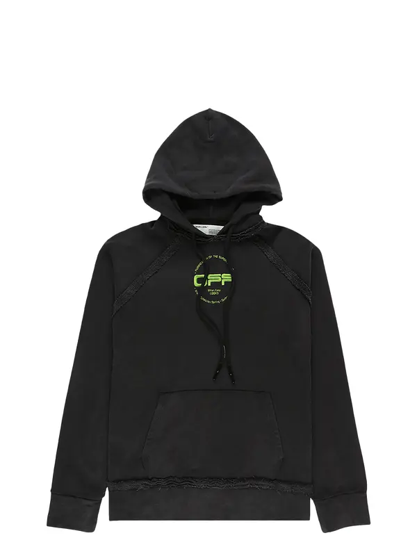 Off-White Incompiuto Hoodie With Hand Logo - Black