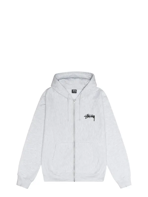 StÜssy Shattered Zip Hoodie 'ash Heather - Grey