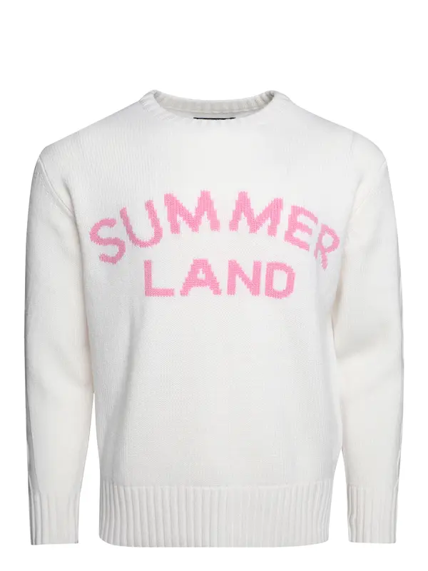 NAHMIAS Summerland Intarsia Crewneck - White