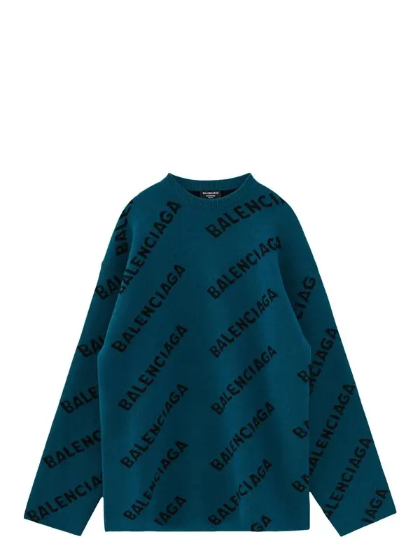 Balenciaga Top 'petrol /black - Blue