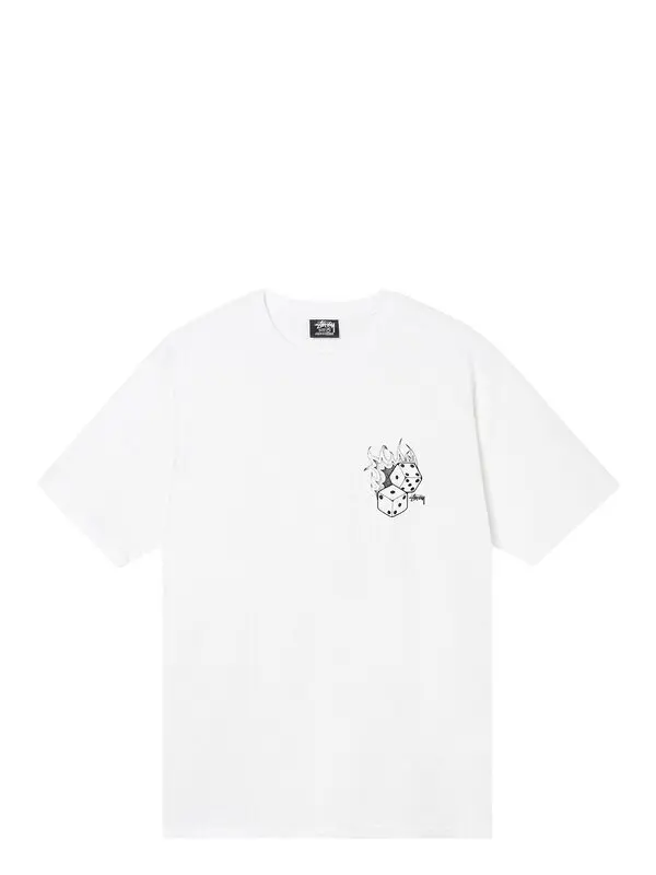 StÜssy Fire Dice Tee - White