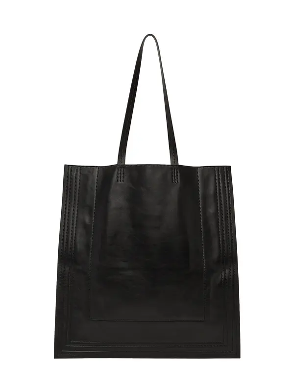 Y/project Leather Tote - Black