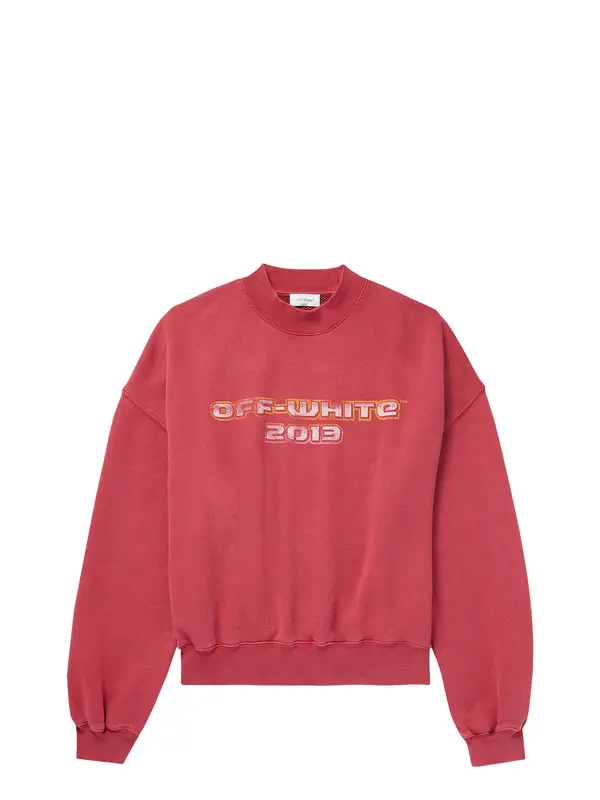 Off-White Digit Bacchus Over Crewneck - Red