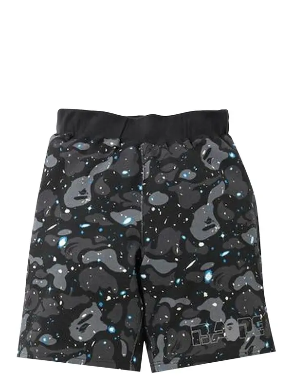 BAPE Space Camo Sweat Wide Shorts - Black