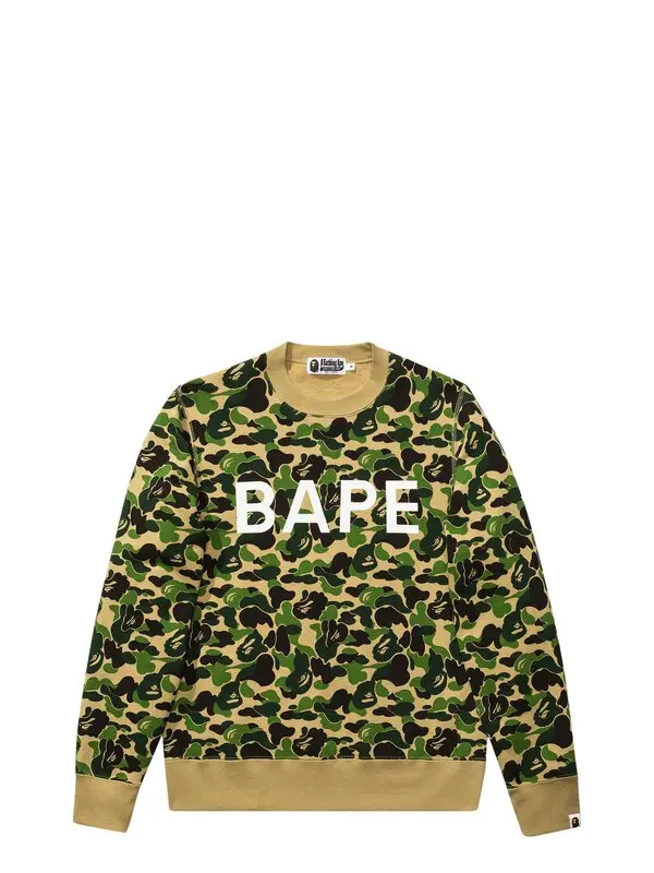 A BATHING APE Camo Crewneck - Green