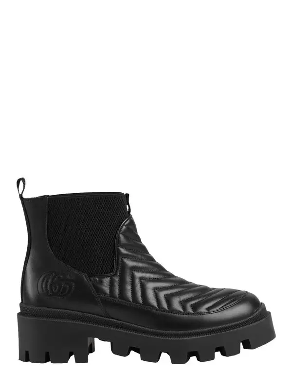Gucci Matelassé Chelsea Boot - Black