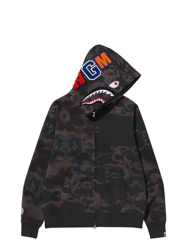 A BATHING APE Thermography Shark Full Zip Hoodie - Black