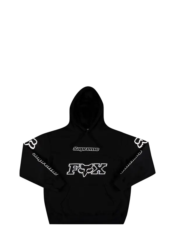 Supreme X Fox Racing Hooded Sweatshirt - Black