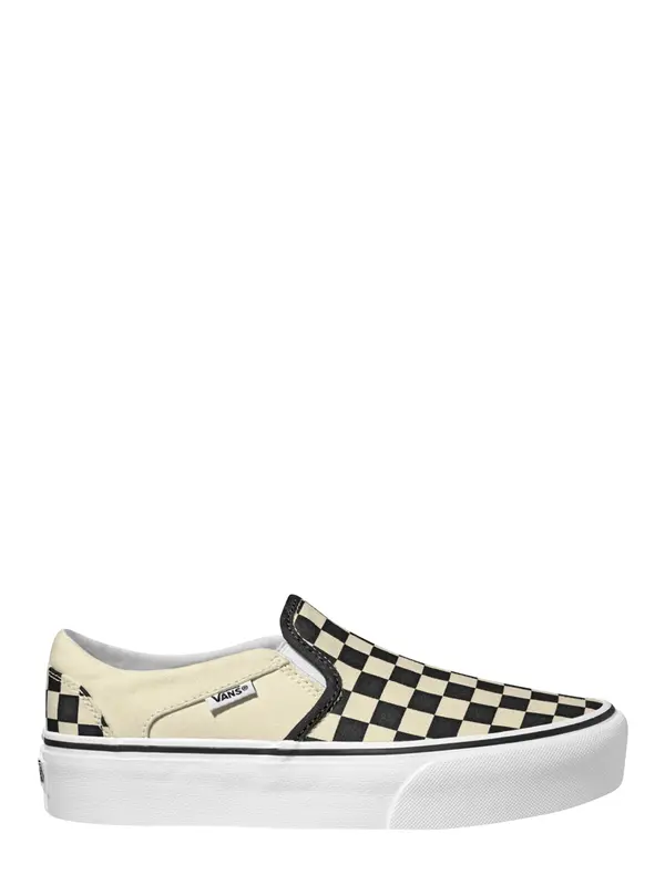 VANS Asher Platform Checkerboard Sneakers - White
